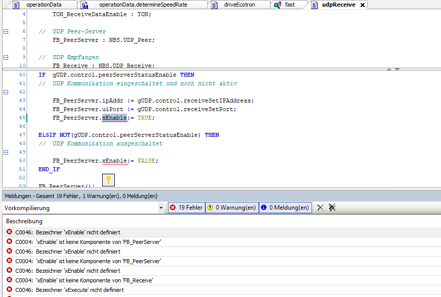 CODESYS Forge - CODESYS Forge / Talk / Engineering 🇬🇧: Precompilation Error NBS.UDP_Peer